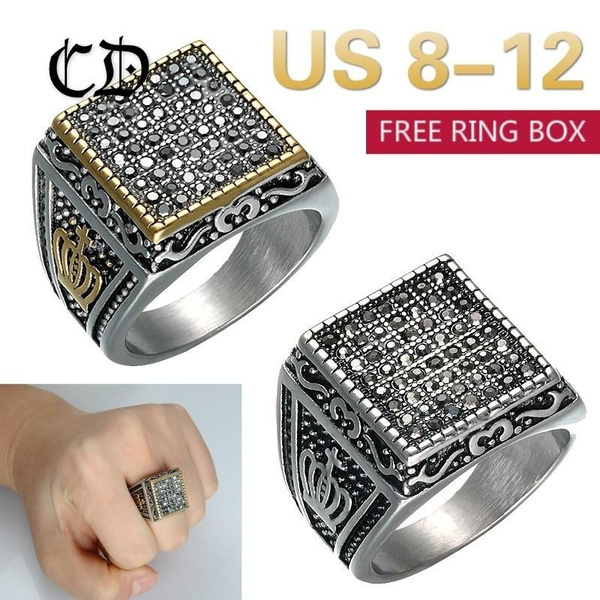 37％割引グレイ系偉大な stainless square ring US8 リング アクセサリーグレイ系-OTA.ON.ARENA.NE.JP