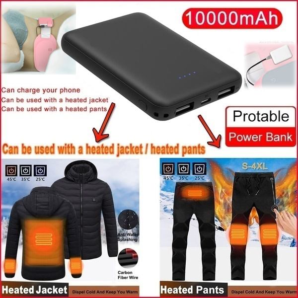 New Multipurpose Mini 10000mAh Heated Jacket / Pants Power Bank ...