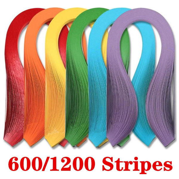 600/1200 Stripes Paper Quilling Different Colors Strips Total DIY Paper ...