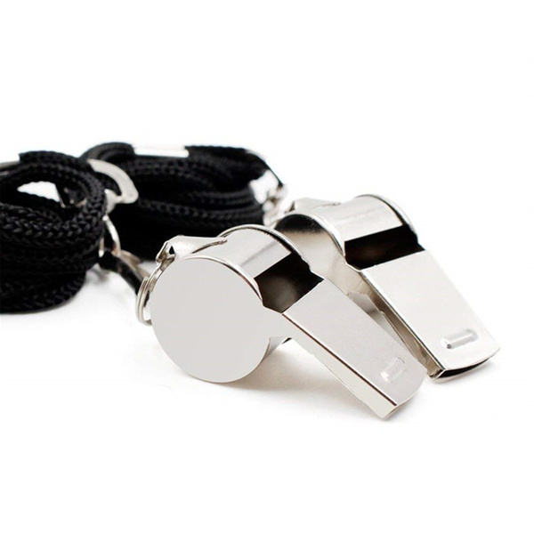 Stainless Steel Whistle Outdoor Sports Referee Whistle With Lanyard | Wish