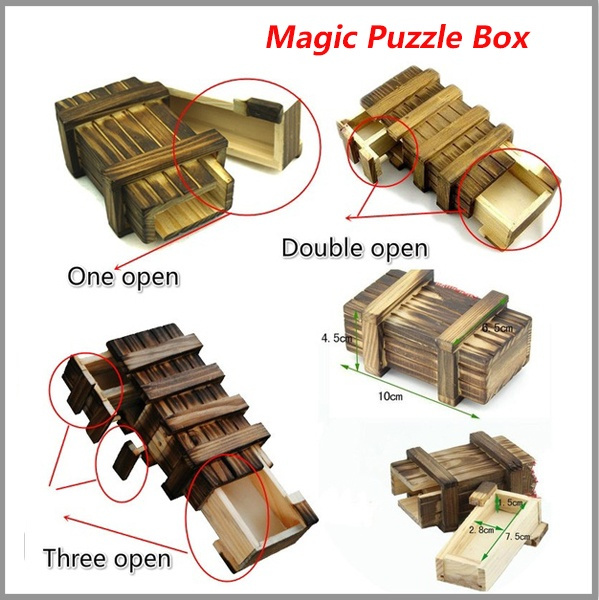 Intelligence Magic Compartment Wooden Puzzle Box With Secret Drawer ...