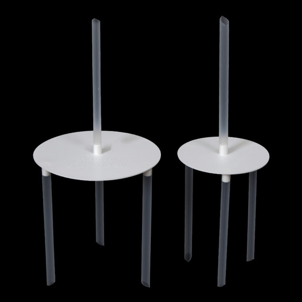 6/8 Inch Double-layer Birthday Cake Piling Stand Cake Straw Bottom ...