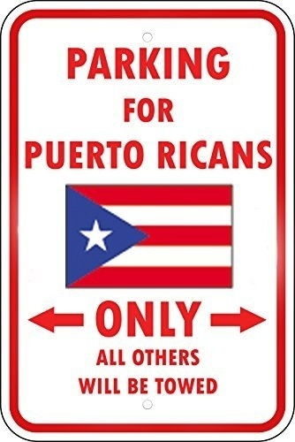 Puerto RICO Country Parking ONLY Puerto Rican Aluminum Metal Sign Heavy ...