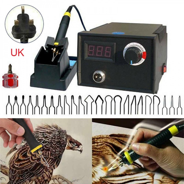 New Professional Wood Burning Pen Digital Pyrography Soldering Machine ...