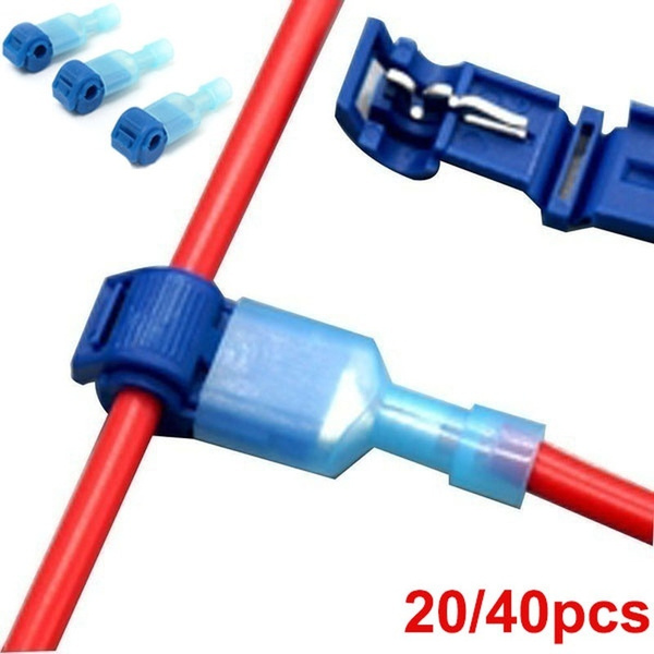 20/40Pcs Snap Splice Lock Quick Electrical Cable Connectors Wire ...