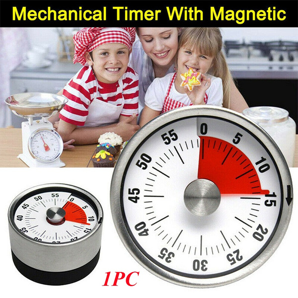 Mechanical Kitchen Timer - 60 Minute Visual Countdown Timer Magnetic ...