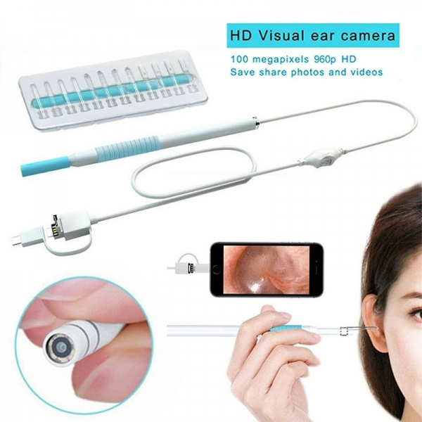 New 3 In 1 Ear Cleaning Endoscope USB 5.5mm Visual Earpick HD Camera ...
