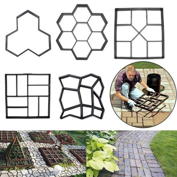 New cool !! 5 Models DIY Garden Path Paving Pavement Mold Road Pathmate ...