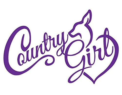 Bamfdecals I Heart Country Girl Doe Deer Cursive Style Detailed Die-Cut ...