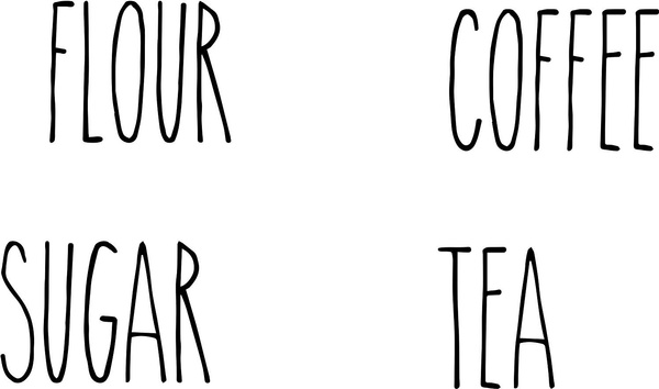 Rae Dunn Inspired Vinyl Stickers for Food Canisters | Wish