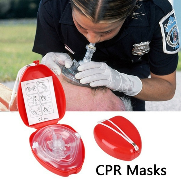 2pcs Professional First Aid Masks CPR Breathing Resuscitator One-way ...
