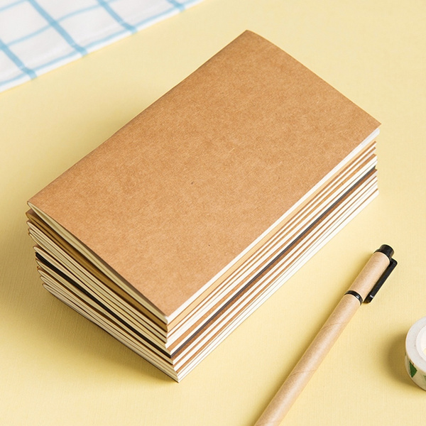 Weekly Monthly Planner Book Kraft Paper Cover Travelers Notebook For ...