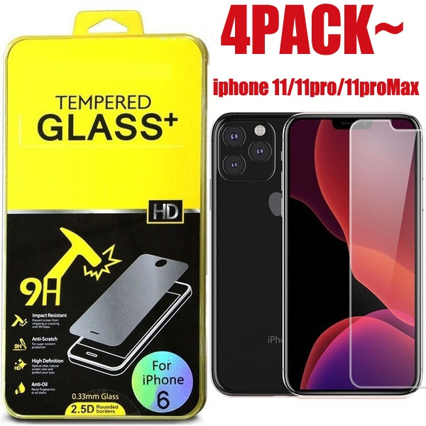 4 Pack Ultra Thin HD Tempered Glass Screen Protective Film Protector ...