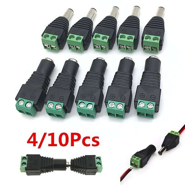 4/10Pcs DC 12V Power Supply Plug Adapter Connector LED Strip Light ...