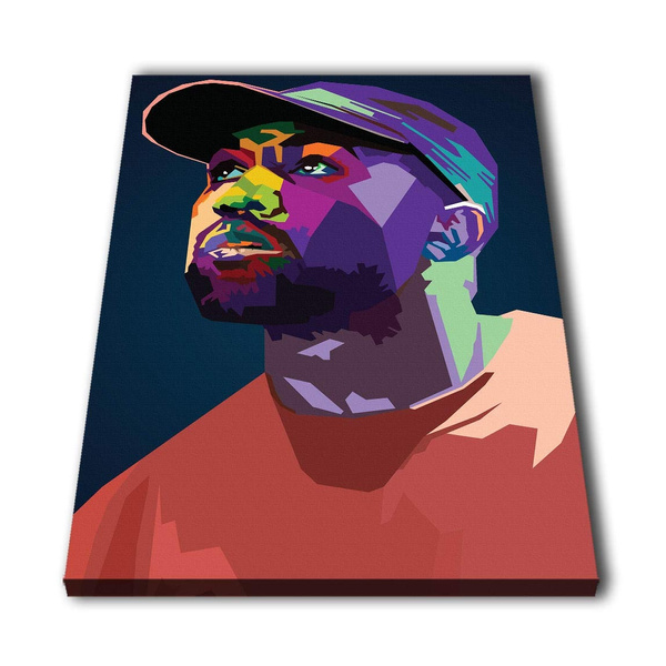 Kanye West WPAP Art Rapper Musician Canvas Quotes Giclee Print Painting ...