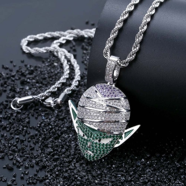 Dragon Ball Z Character Piccolo Pendant Necklace Hip Hop Iced Out CZ ...