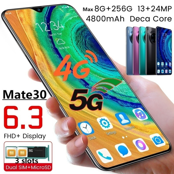 2019 New Launch Curved Back 6.3 Inch HD Water Drop Full Screen Face Recognition Dual Card ...
