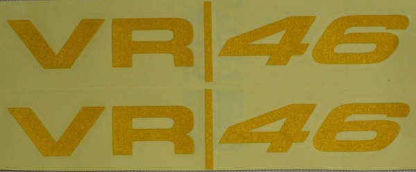 02 Adesivos Valentino Rossi para Capacete VR/46 Sticker Decal ...
