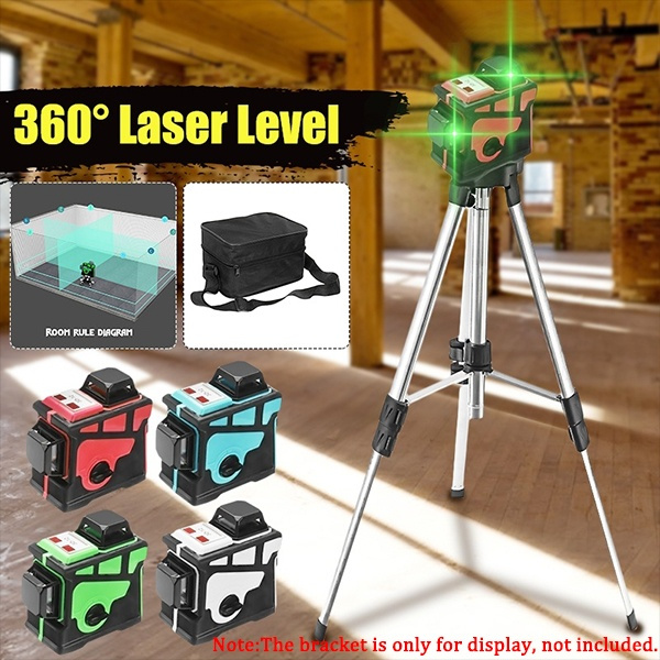 New 12 Lines 3D Laser Level 360 Horizontal Vertical Laser Beam Line ...