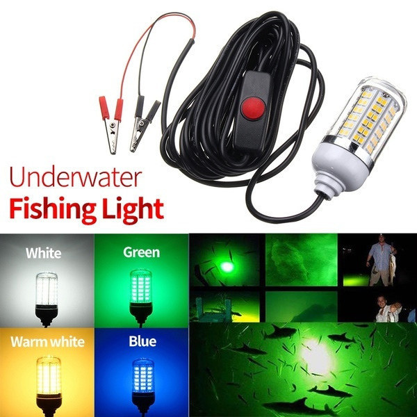 12V Green LED Fishing Light Deep Drop Underwater Fishing Lures Light ...
