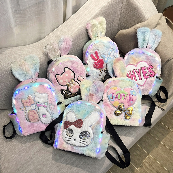 Cute Furry Bunny Backpack for Girls Fashion | Wish