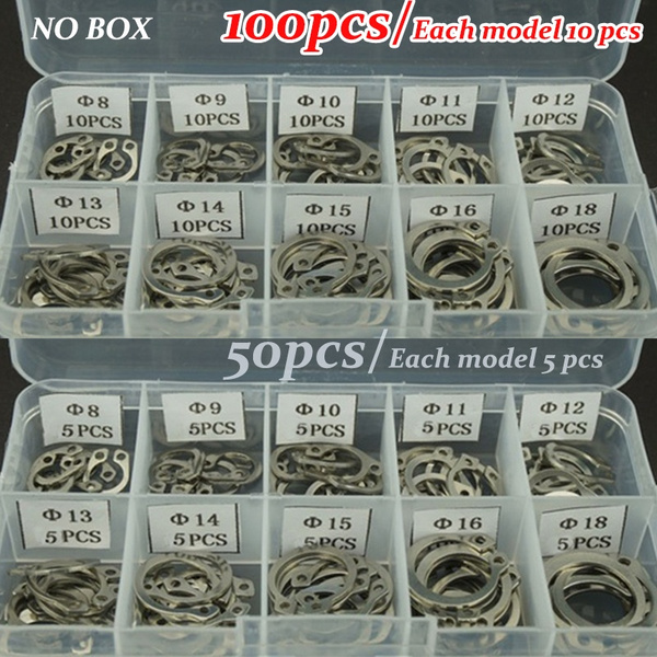 100PCS/Lot 50pcs 304 Stainless Steel External Circlip Retaining Ring ...