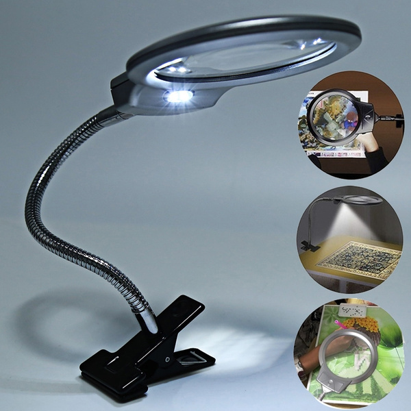 LED Illuminating Magnifier Microscope Magnifying Glass with led lights ...