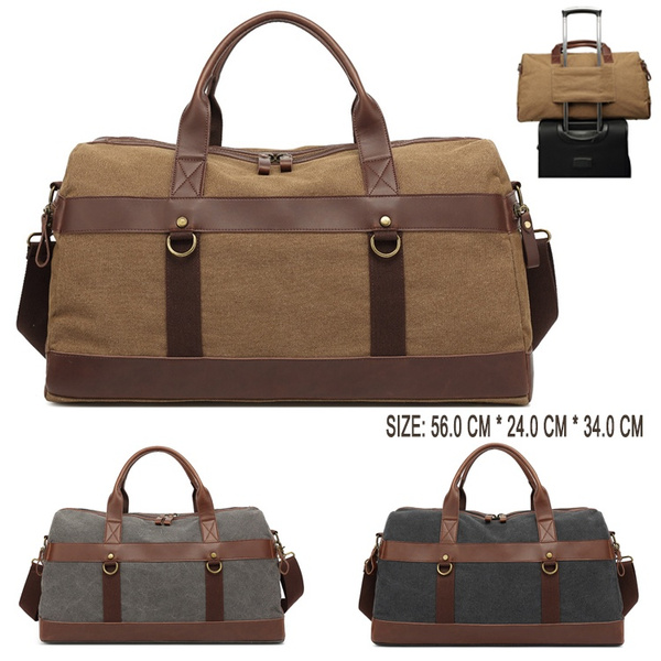 Oversized Canvas Weekender Bag Travel Carry On Tote Bags Weekend ...