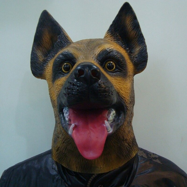 Dog mask Head Full Face Mask Halloween Masquerade Fancy Dress Party ...