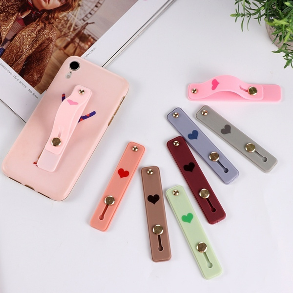 Silicone Phone Hand Band Holder Finger Ring Push Pull Grip Stand Mobile ...