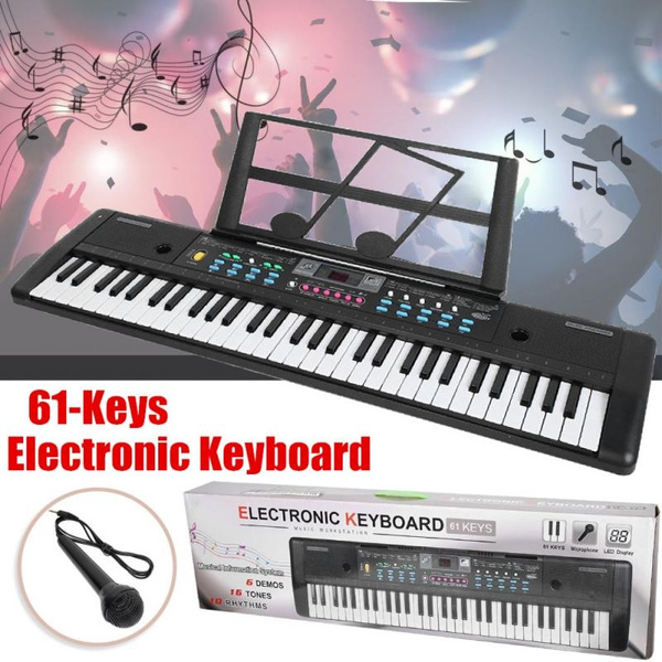 61 Key Music Electronic Keyboard Electric Digital Piano Organ With ...