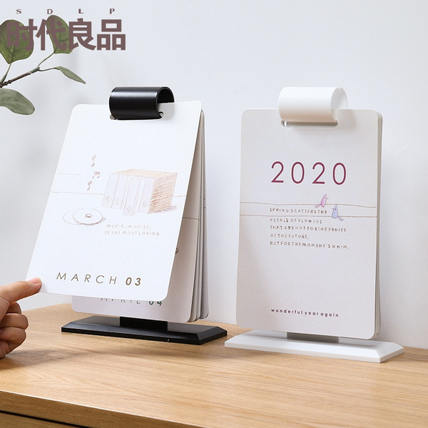 2020 Creative Calendar Desktop Vertical Calendar Stand | Wish