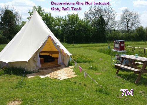 Outdoor 7M Bell Tent Glamping Camping Tent Waterproof Hunting Tent ...