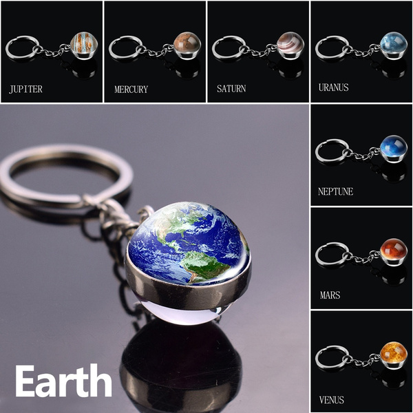 Solar System Glass Sphere Keychain | Wish