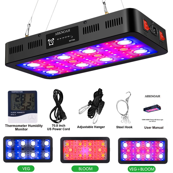 2400W Grow Lights for Indoor Plants with Timer Control, Full Spectrum ...