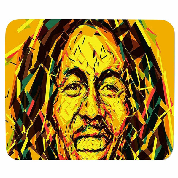 Bob Marley Mouse Pad Rubber Wrist Rest Gaming Rectangular Mousepad For ...