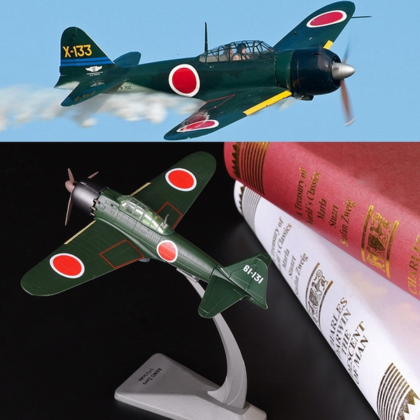 1:72 Scale Military Model Mitsubishi A6M Zero Fighter Aircraft Model ...
