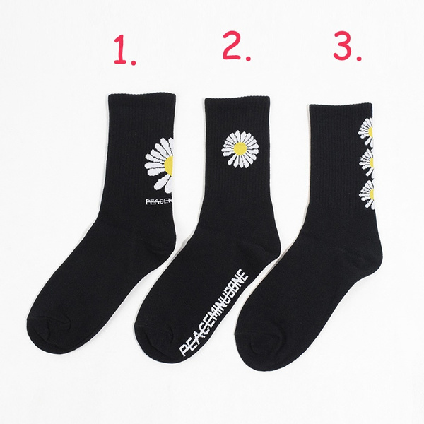 GD Socks Long Socks Harajuku Peaceminusone Design Sock Unisex Novelty ...