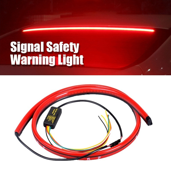 New Bright 105cm Red Flowing Flashing Car Third Brake Light Rear Tail ...