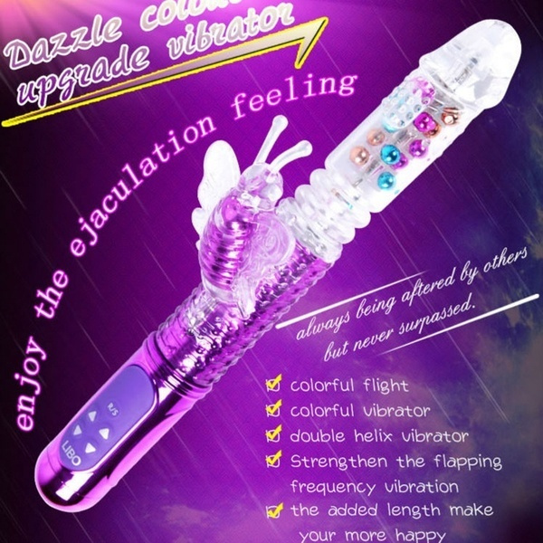 6 Speed Rotation Rabbit Vibrator G S Pot Vibration Dildo Female Mastur