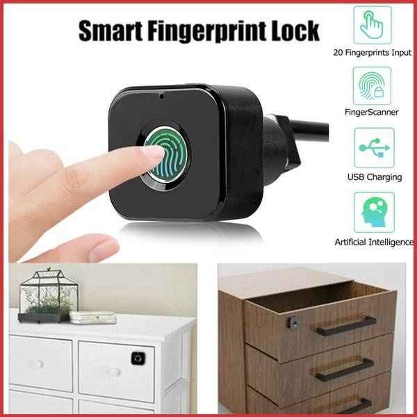 Smart Fingerprint Cabinet Drawer Lock Digital Safety Lock Smart Home ...