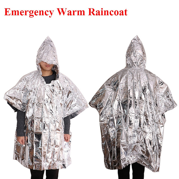 Outdoor Reflective Emergency Blanket Warm Raincoat First Aid Rescue ...
