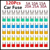 30/60/120Pcs Car Mini Blade Fuses Auto Car Truck Assortment Fuse Kit 5A ...
