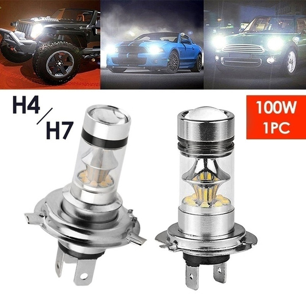 1pc H4 H7 LED Automobiles Fog Light Lamp Assembly 100W Car Driving Bulb ...