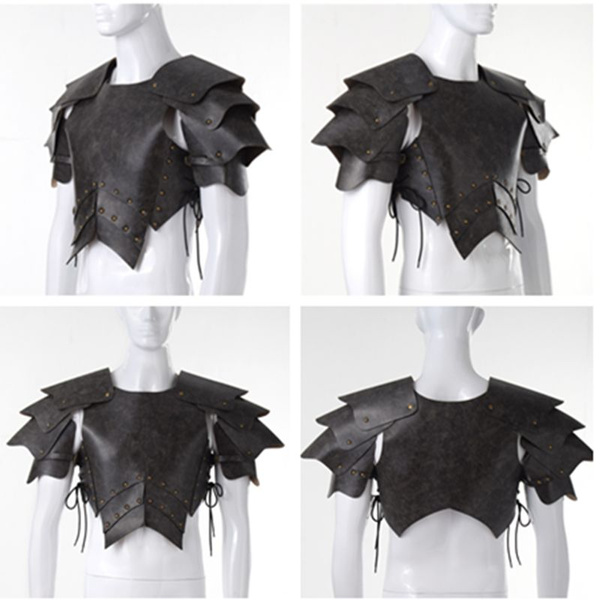Viking LARP Adult Costume Armour PU Leather Warrior Medieval Men Knight ...