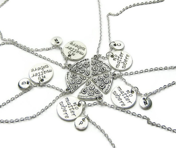 5 Best Friends Necklaces, Pizza Necklaces, No Matter Where, Gift For ...