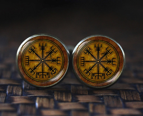 Vegvisir Viking Compass Cufflinks, Viking cuff links, Symbol of ...