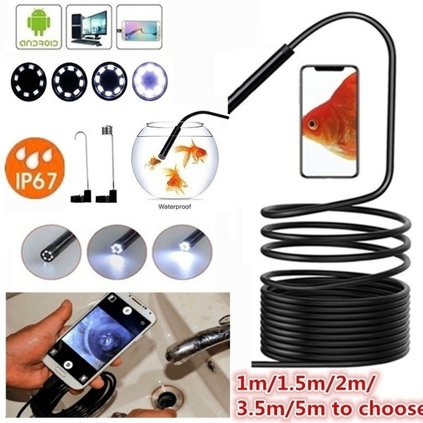 New Upgraded!!! Professional 3 In 1 5.5mm Endoscope Camera Waterproof ...
