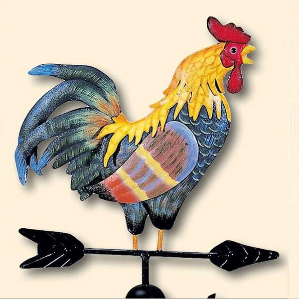 Rural Style Big Chicken Wind Direction Point Roof Roof Tower Top ...