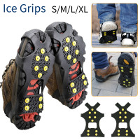 One Pair Ice Snow Grips Anti Slip On Over Shoe Boot Studs Crampons ...